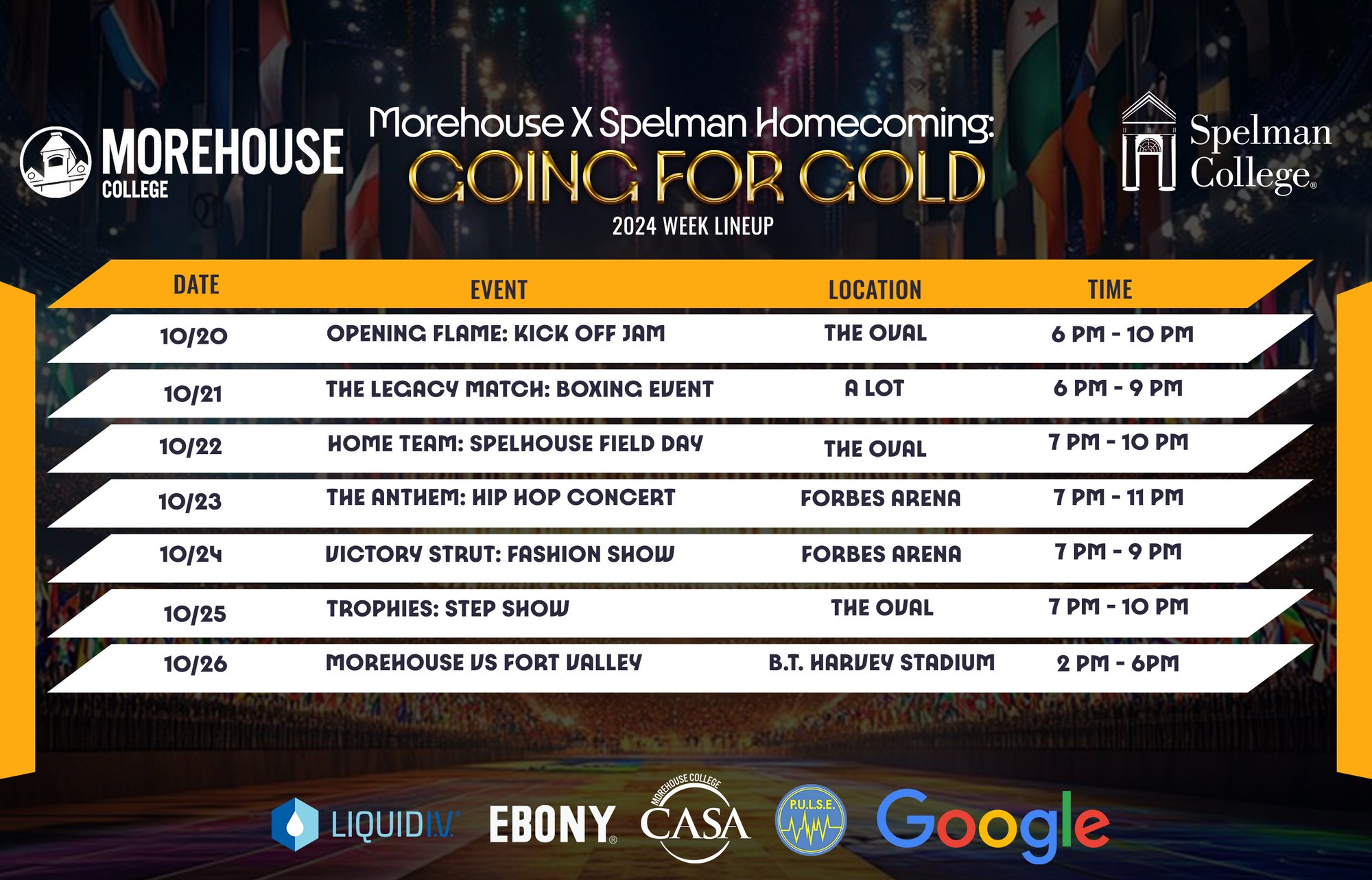 Homecoming Schedule of Events | Morehouse College